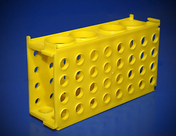 multi-tube rack - small yellow - SYNTHETIKA